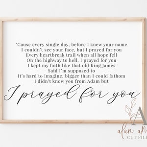 Prayed For You SVG Matt Stell Lyrics Svg Country Music Svg | Etsy