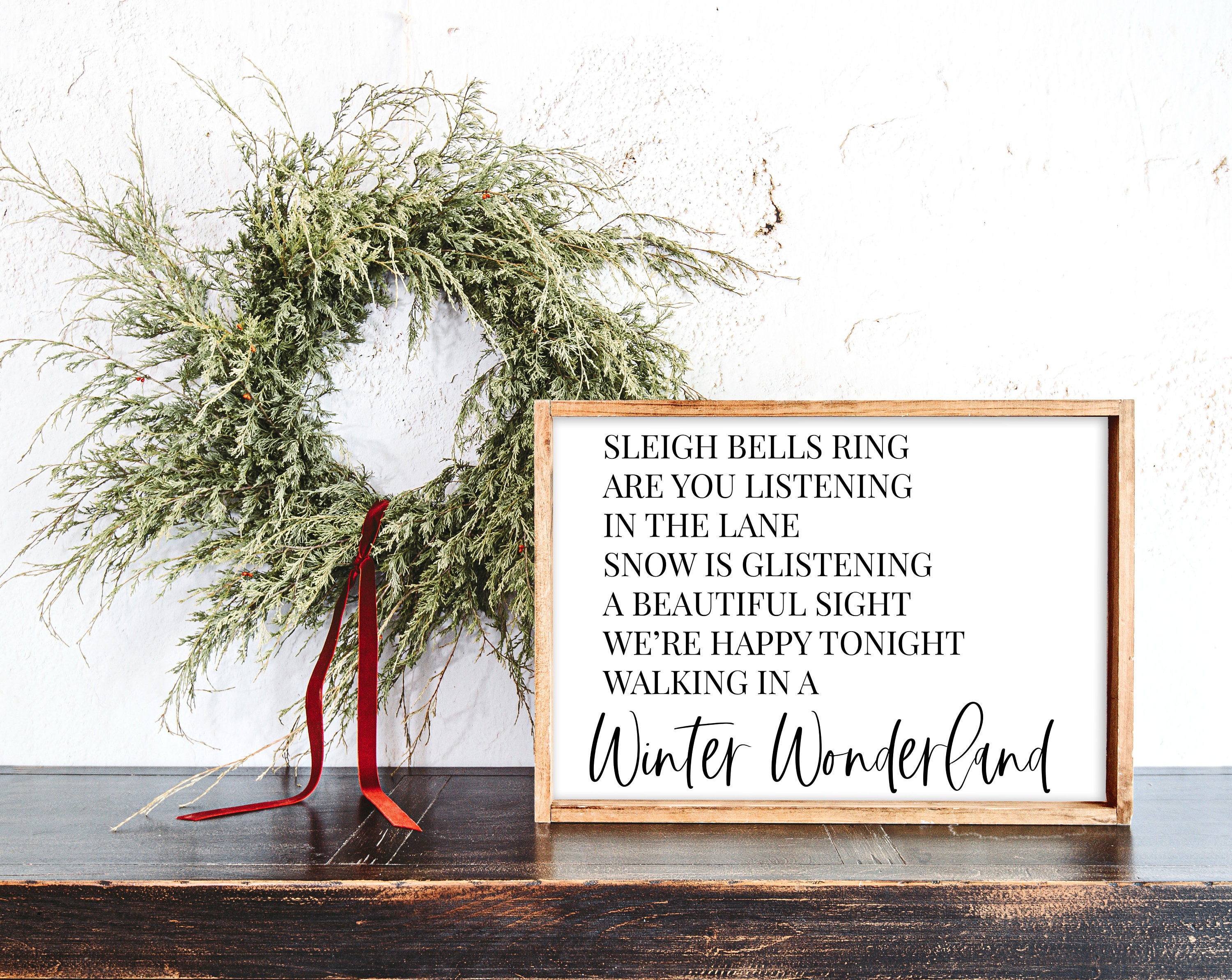 Walking in a Winter Wonderland Lyrics SVG Christmas Carol - Etsy Denmark
