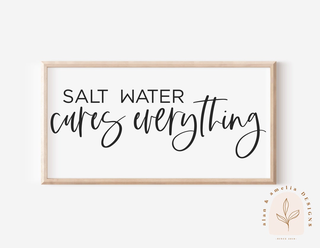 Salt Water Cures Everything SVG | Vacation Shirt Svg | Minimalist Women ...