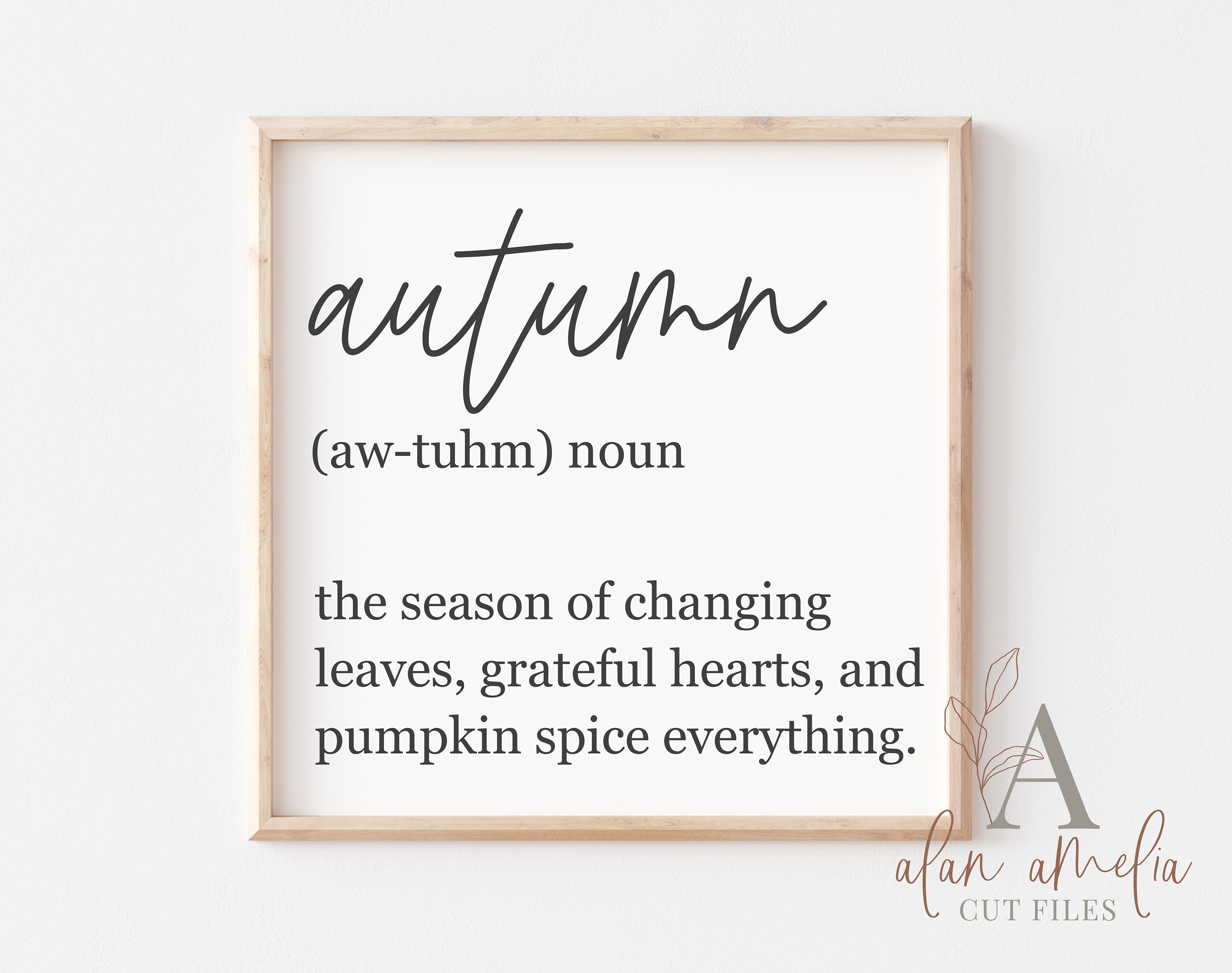 Autumn Definition SVG Autumn Svg Fall Wood Sign Svg | Etsy