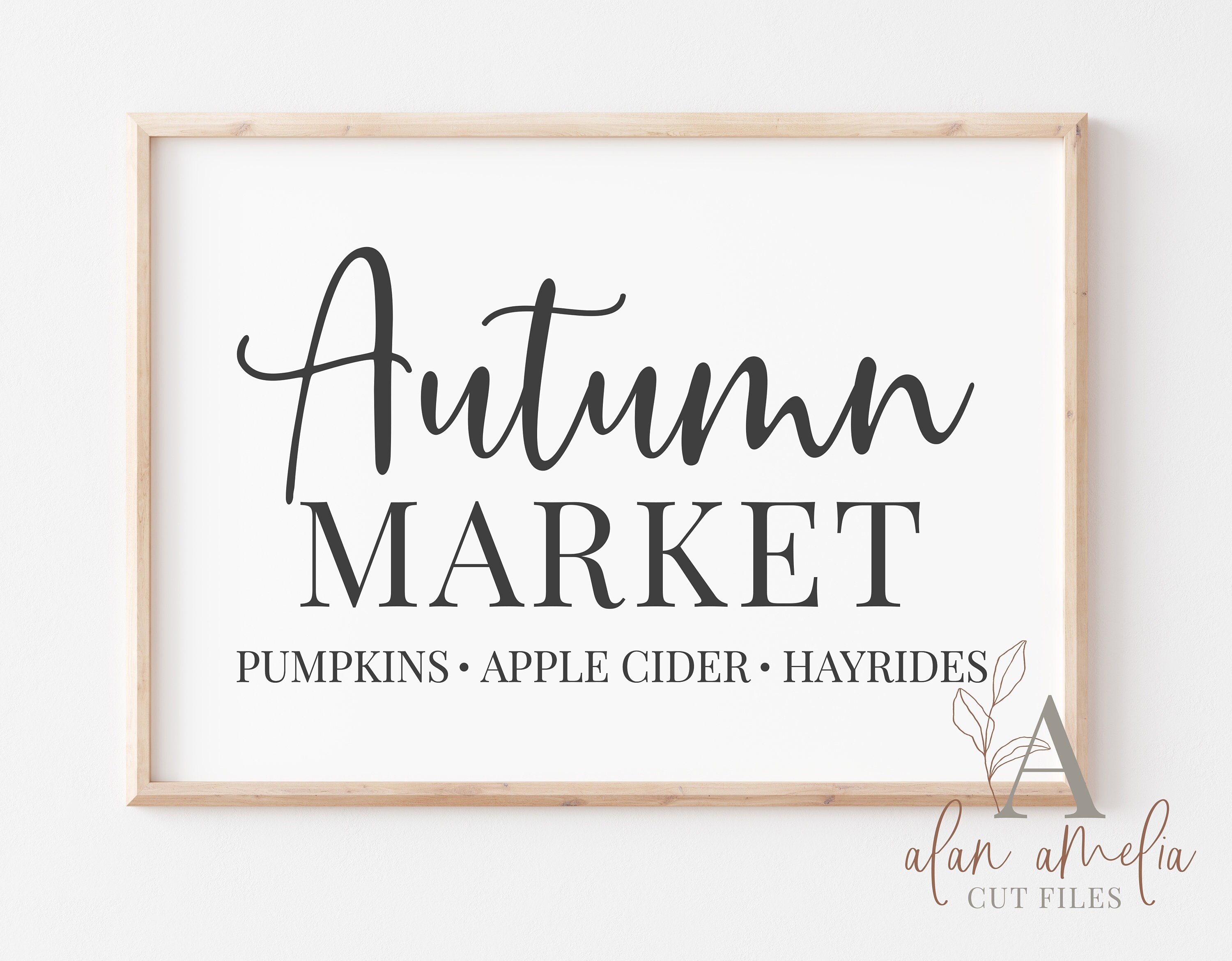 Autumn Market SVG Fall Sign Svg Autumn Wood Sign Svg | Etsy