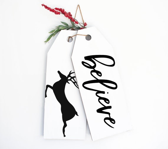Geloof SVG Rendier SVG Houten deurlabel Svg Boerderij - Etsy Nederland
