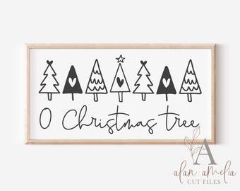 Christmas Tree Sign Svg | Etsy