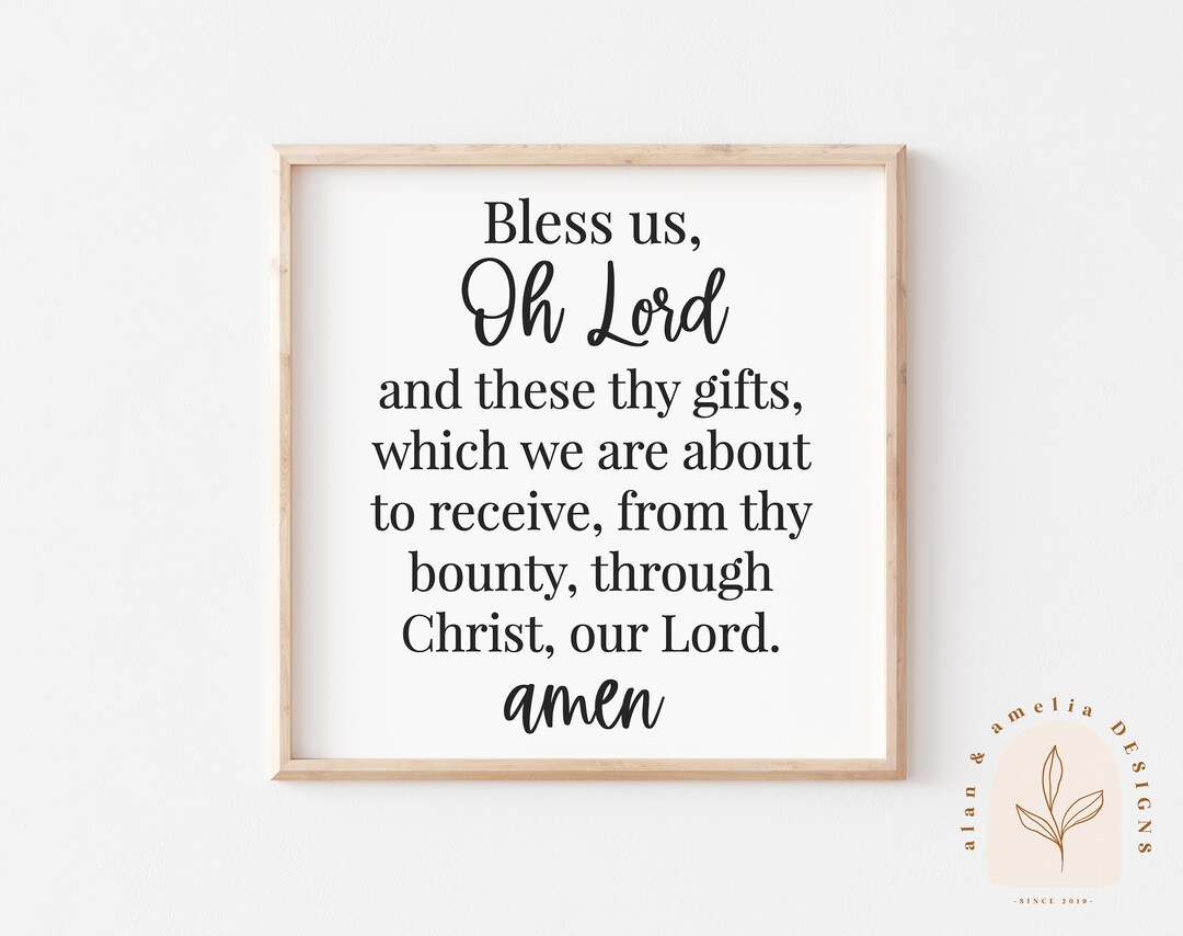 Bless Us O Lord SVG Table Blessing Svg Prayer Svg - Etsy