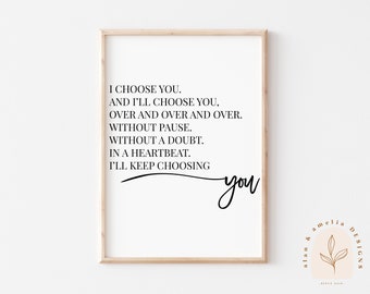 I Choose You - Etsy