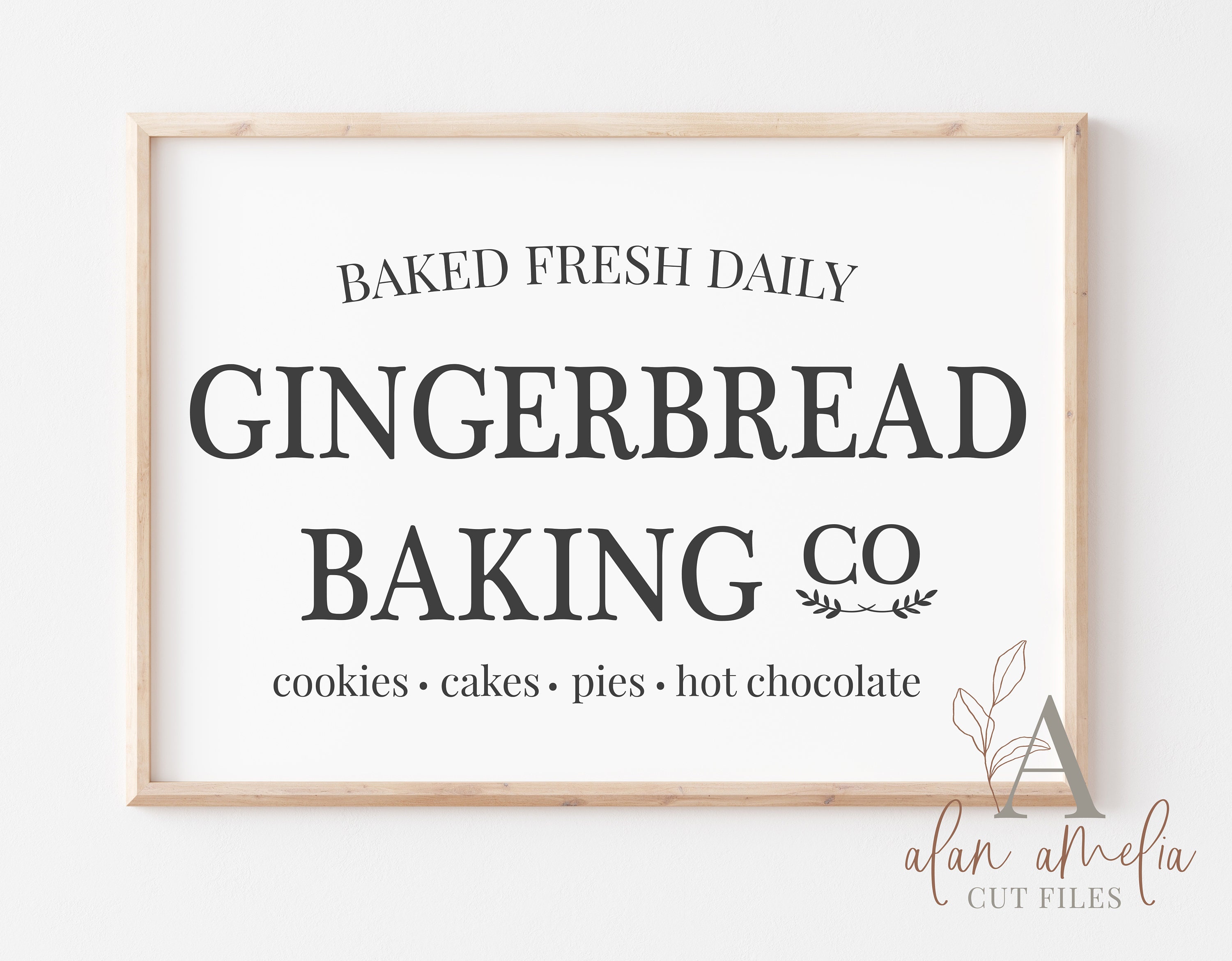 Gingerbread Baking Co Svg Christmas Svg Holiday Cut File | Etsy