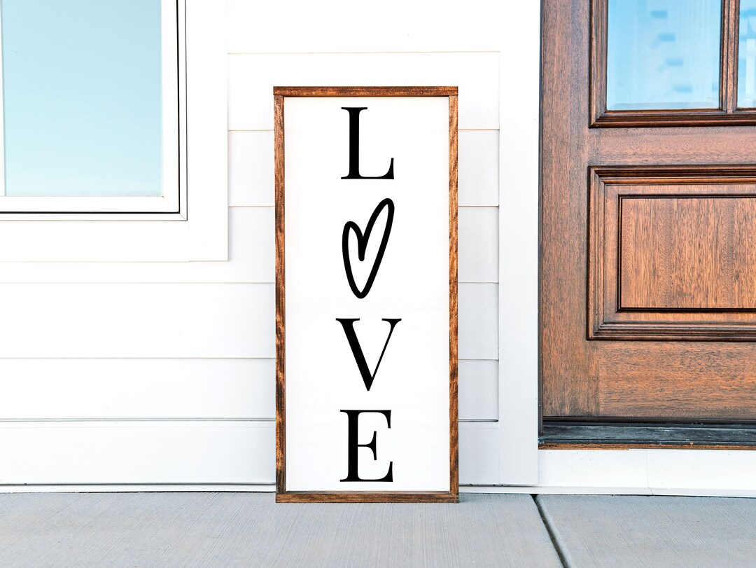 Vertical Love Svg | Valentine's Day Sign Svg | Romantic Svg | Tall Love ...