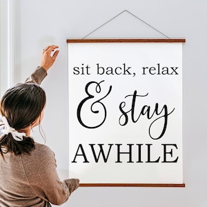 Sit Back Relax and Stay Awhile SVG Modern Farmhouse Svg Porch Sign Svg ...