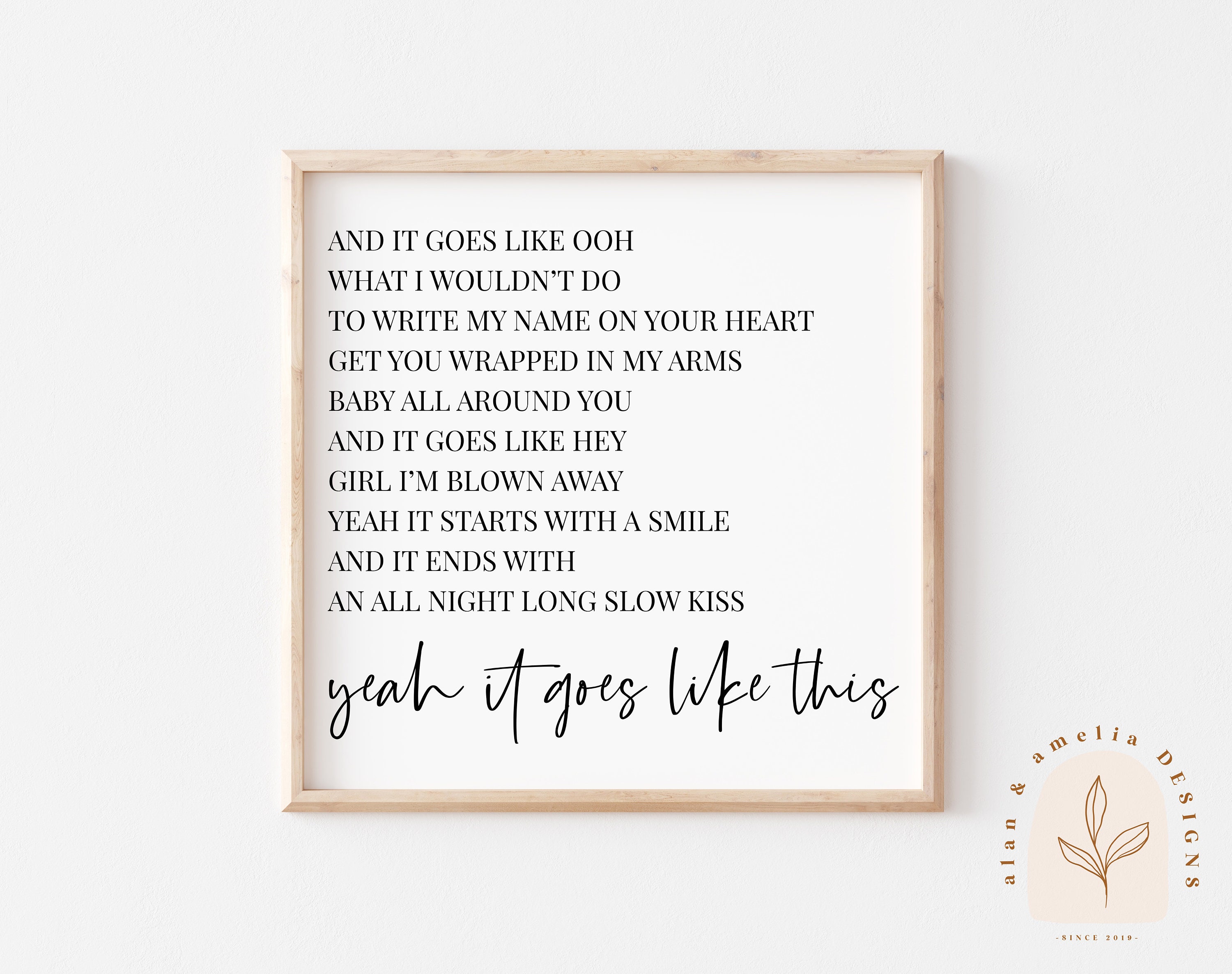 It Goes Like This Lyrics SVG Thomas Rhett Svg Country - Etsy