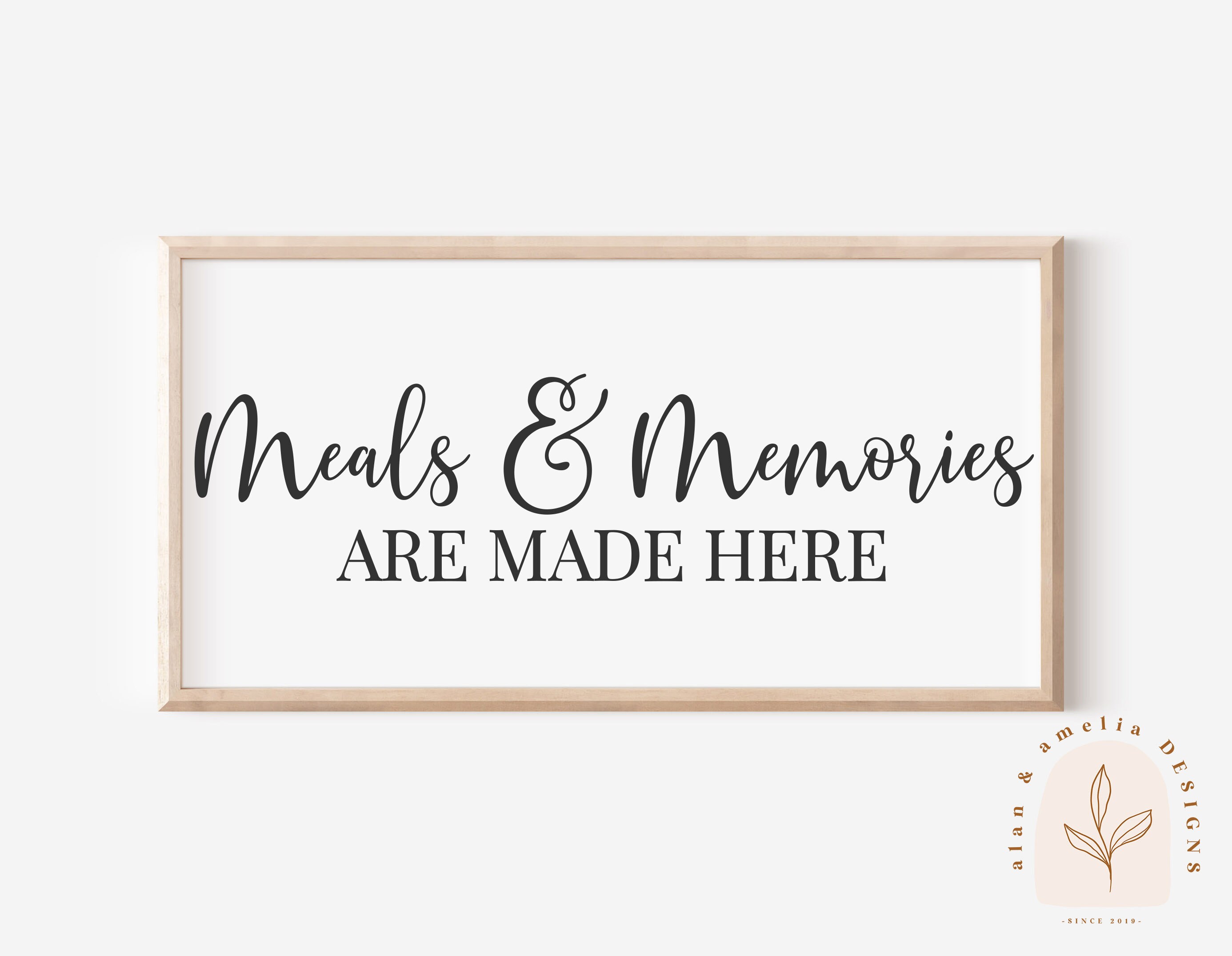 Meals and Memories Are Made Here SVG Modern Farmhouse Svg - Etsy