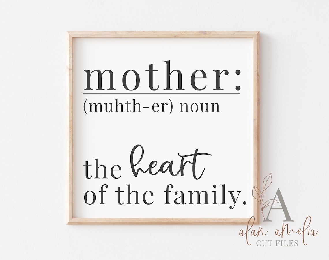 Mother Definition SVG Mother's Day Svg Gift for Mom | Etsy