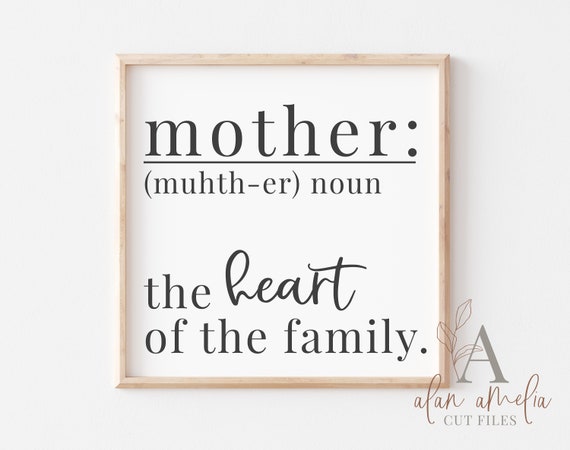 Mother Definition SVG Mother's Day Svg Gift for Mom | Etsy