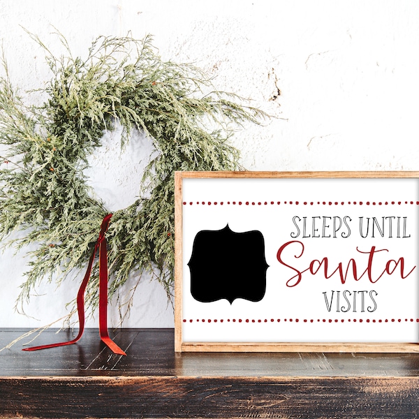 Sleeps Until Santa Svg - Etsy