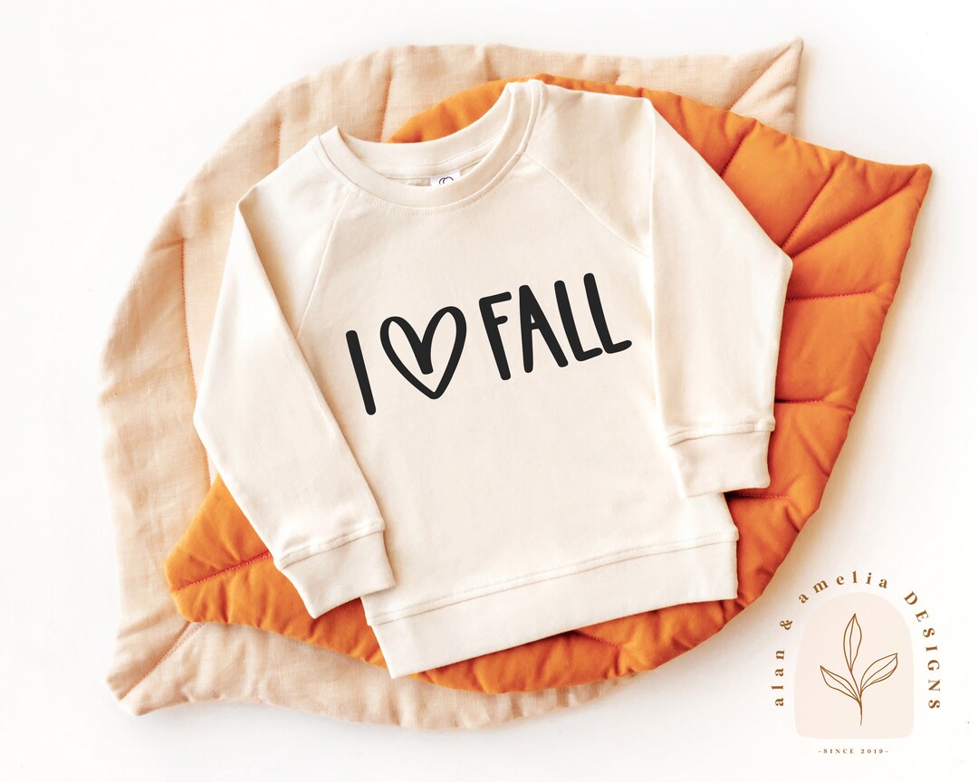 I Love Fall SVG Autumn Svg Fall Toddler Sweatshirt Cut File Fall Onesie ...
