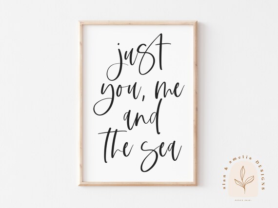 Just You Me and the Sea SVG Beach Quote Svg Vacation - Etsy