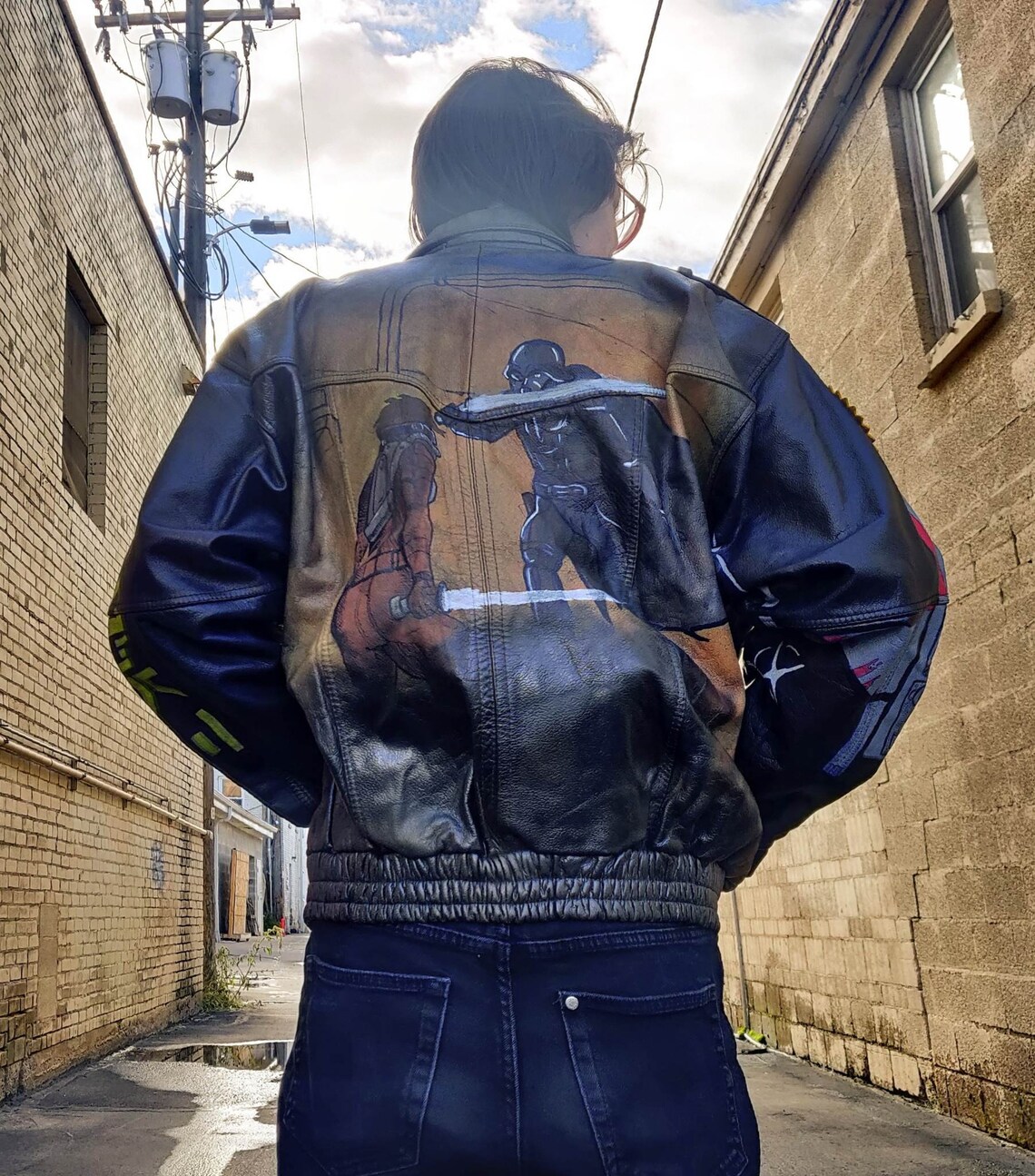 Custom Painted Leather Art Jacket - Etsy