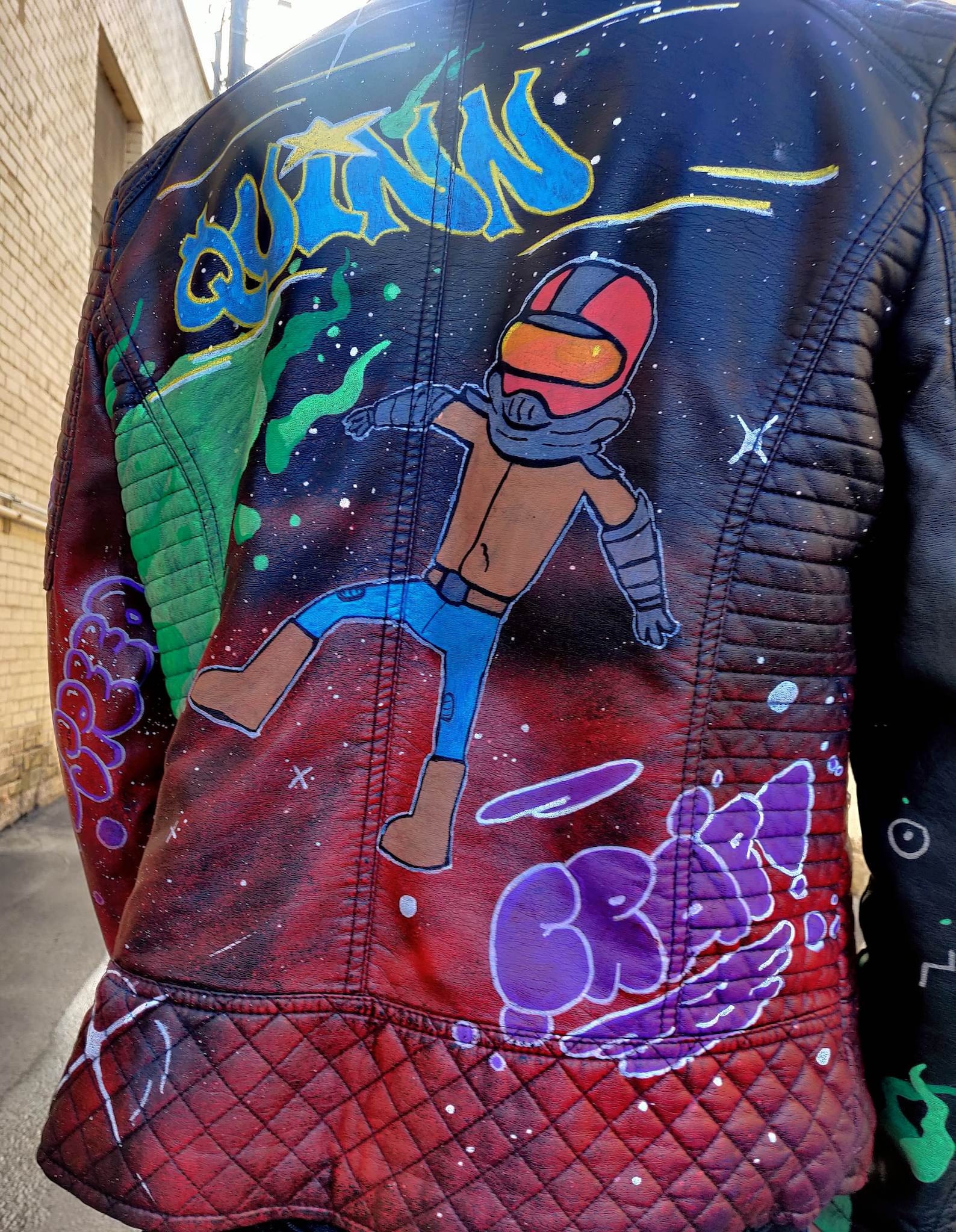 Custom Painted Leather Art Jacket - Etsy