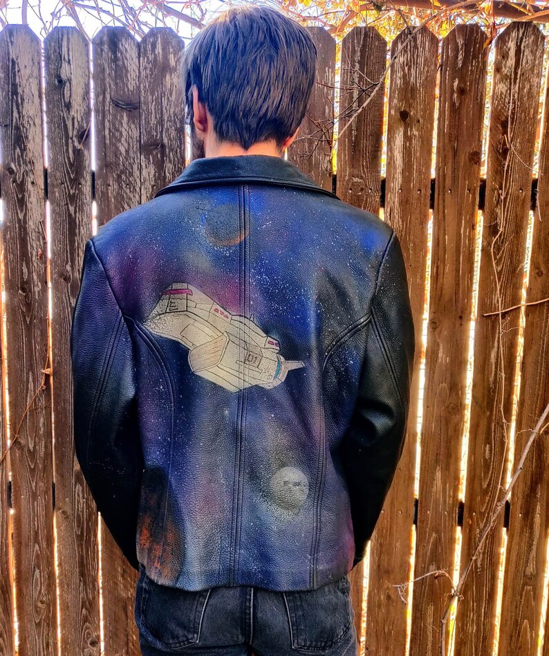 Custom Painted Leather Art Jacket - Etsy
