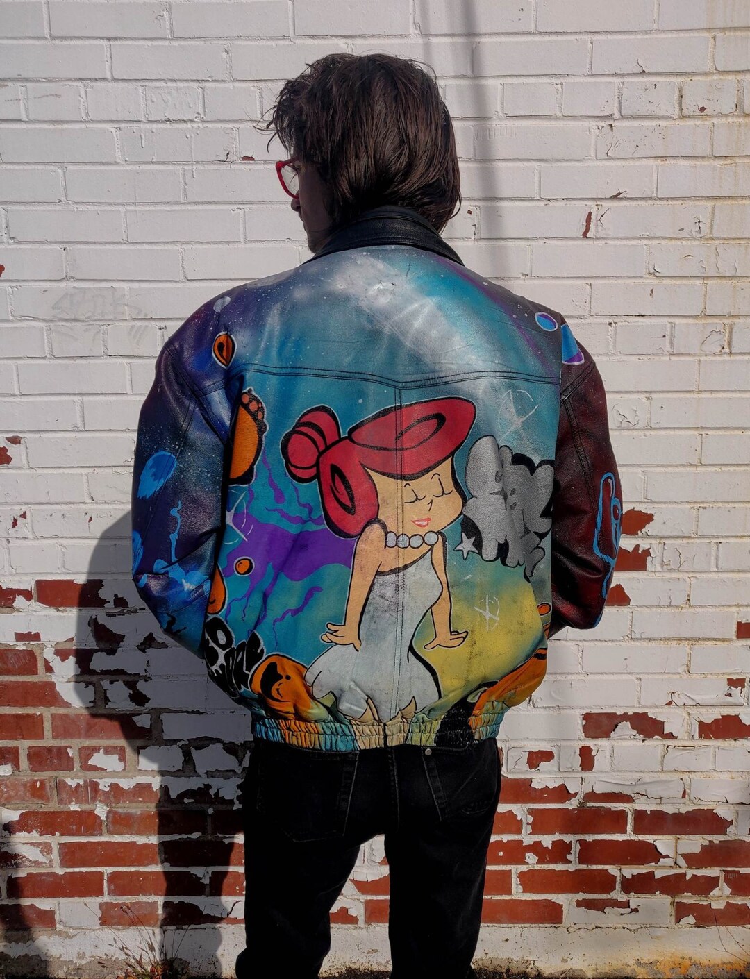 Custom Painted Leather Art Jacket - Etsy