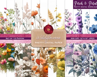 The Heavens Declare Pretty Digital Scrapbook Paper, Watercolor Style ...