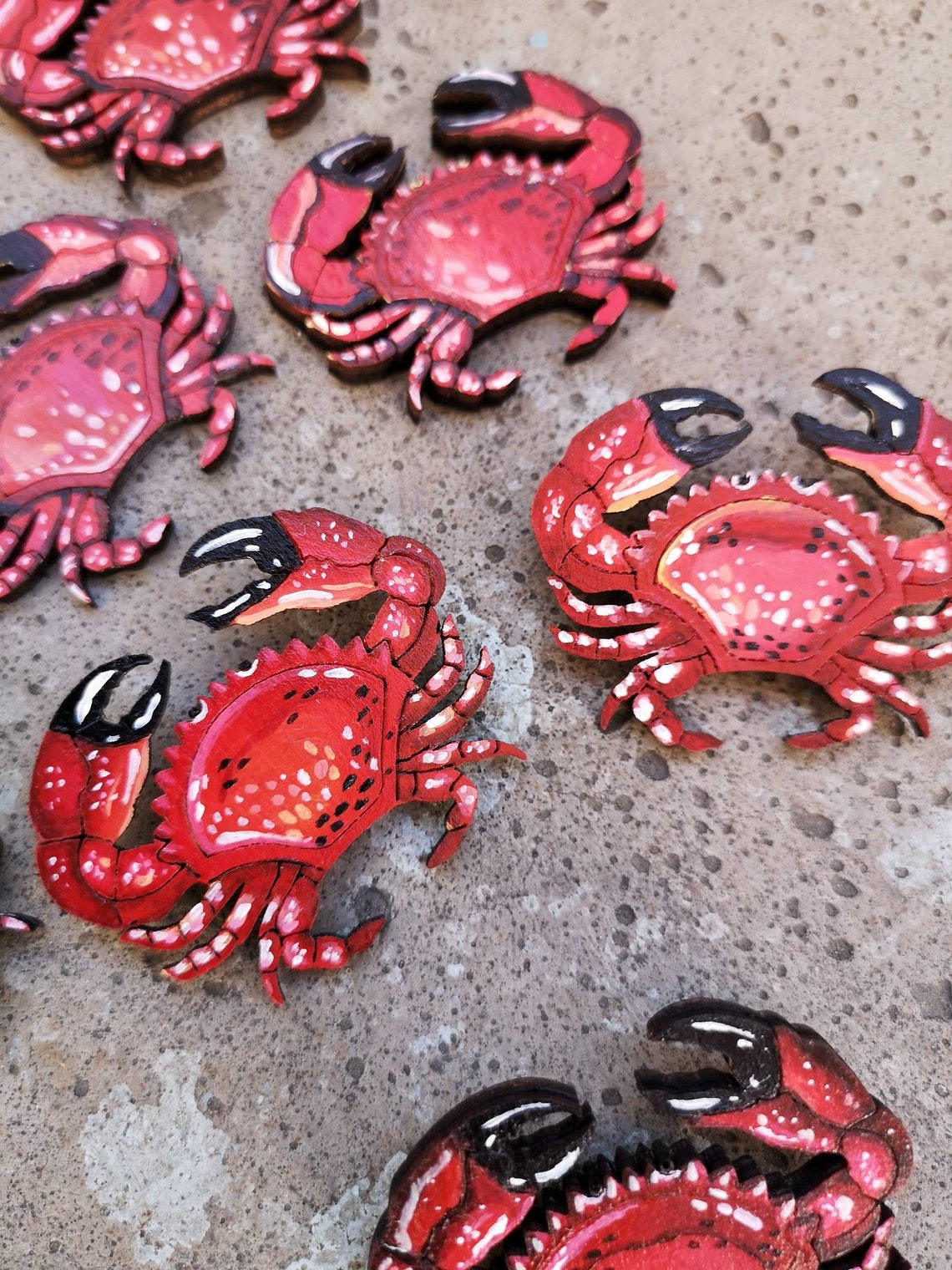 Wooden Red Crab Pin / Crab Pin / Sea Lovers Gift / Sea | Etsy