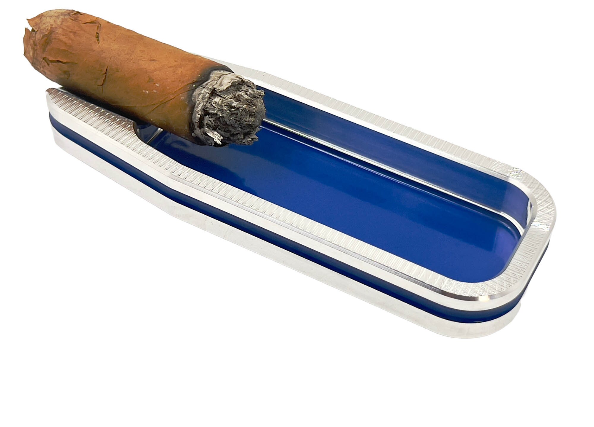 Blue Travel Cigar Ashtray, Taper Back, Travel Cigar Ashtray, Aluminum ...