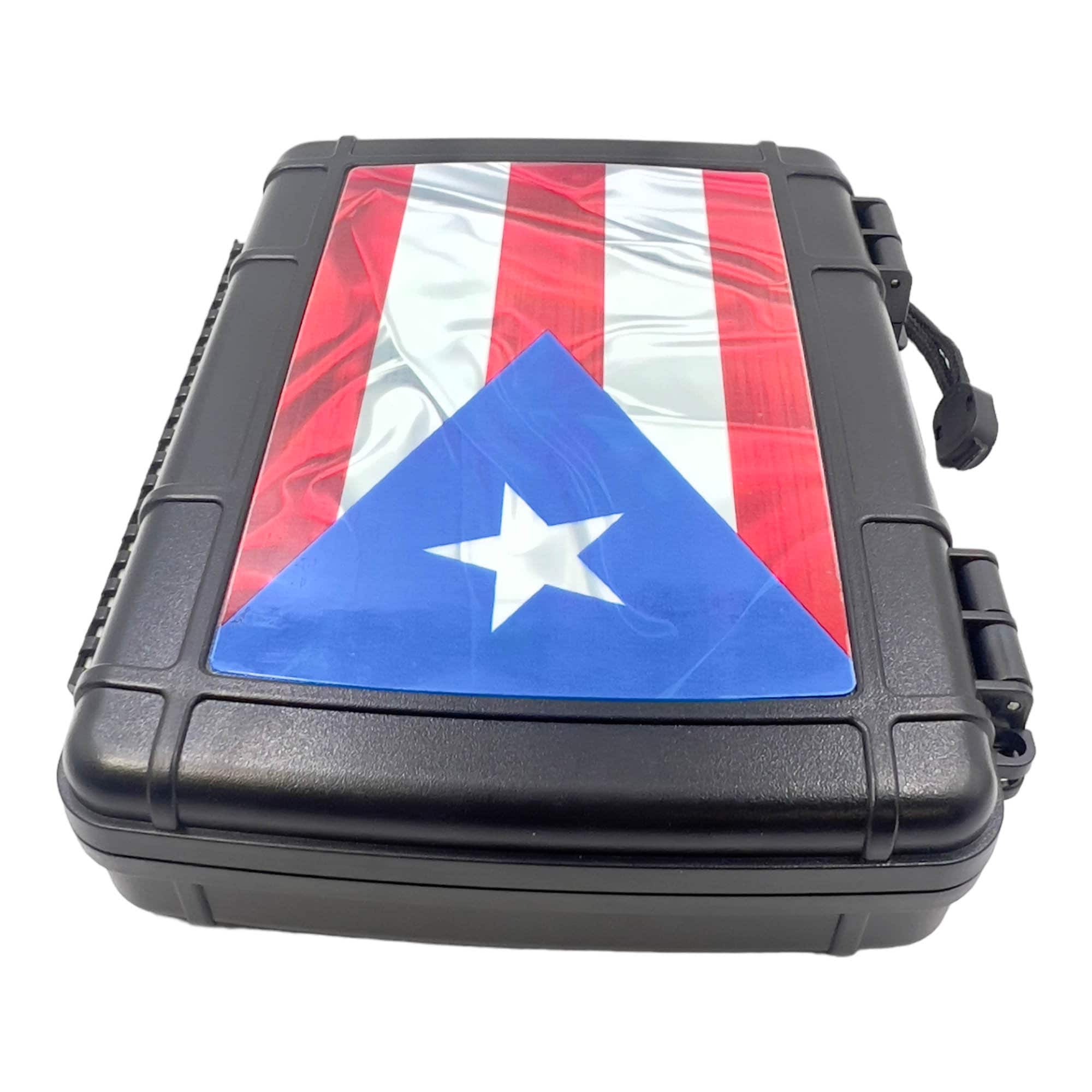 Puerto Rican Flag Graphic - Travel Cigar Humidor Waterproof, Cigar Case ...