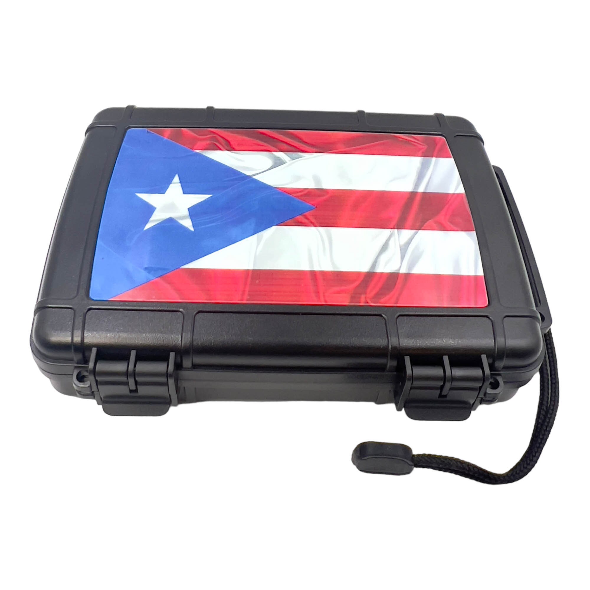 Puerto Rican Flag Graphic - Travel Cigar Humidor Waterproof, Cigar Case ...