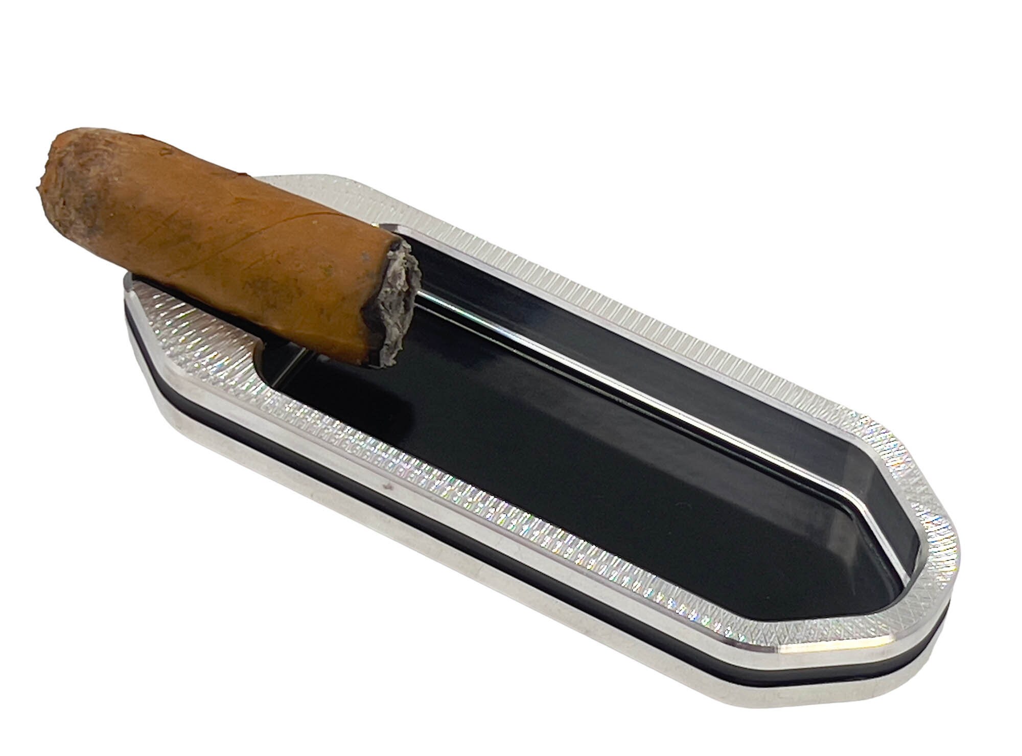 Black Travel Cigar Ashtray, Pocket Cigar Holder, Durable Single Cigar ...