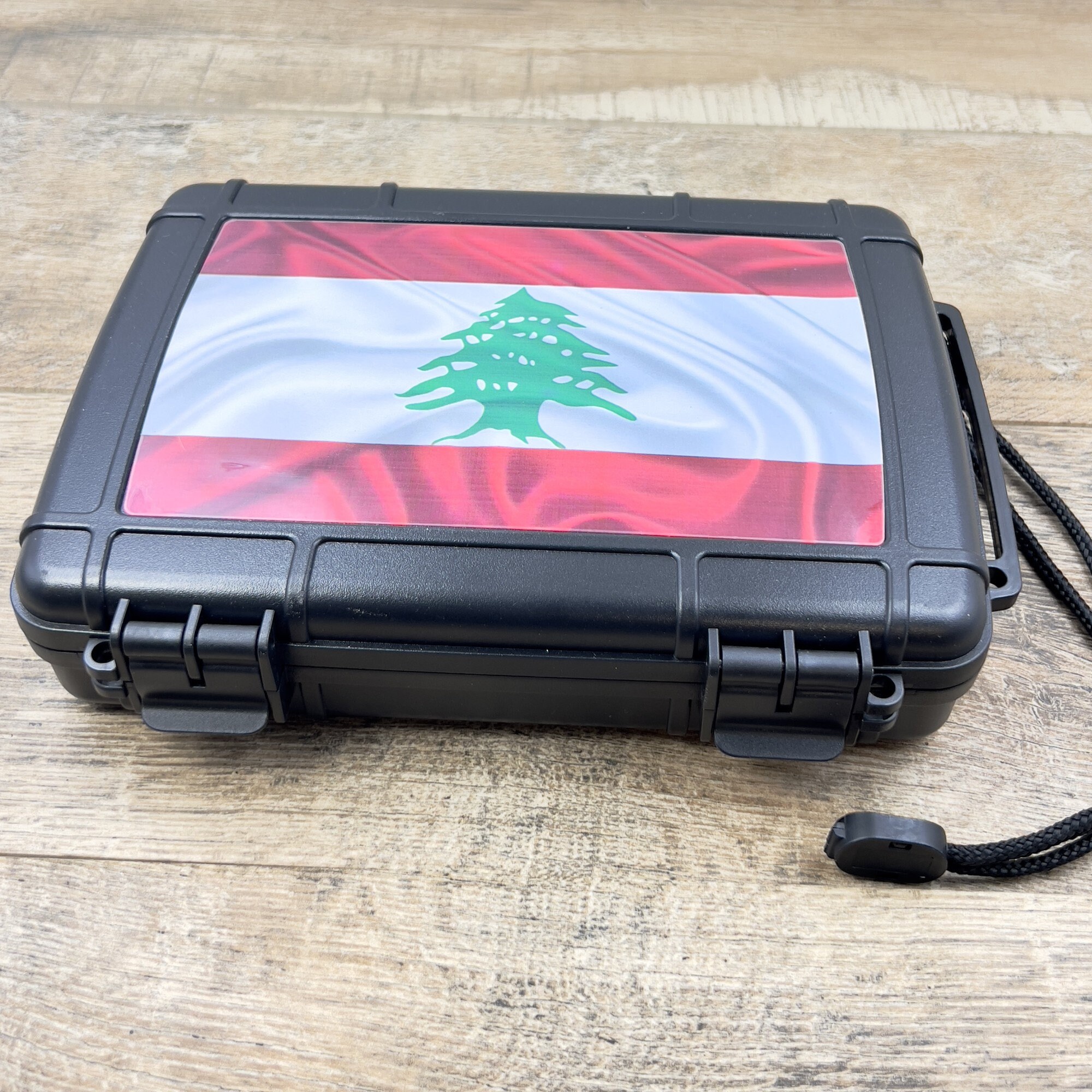 Travel Cigar Humidor Waterproof - Lebanese Flag Graphic, Cigar Case for ...