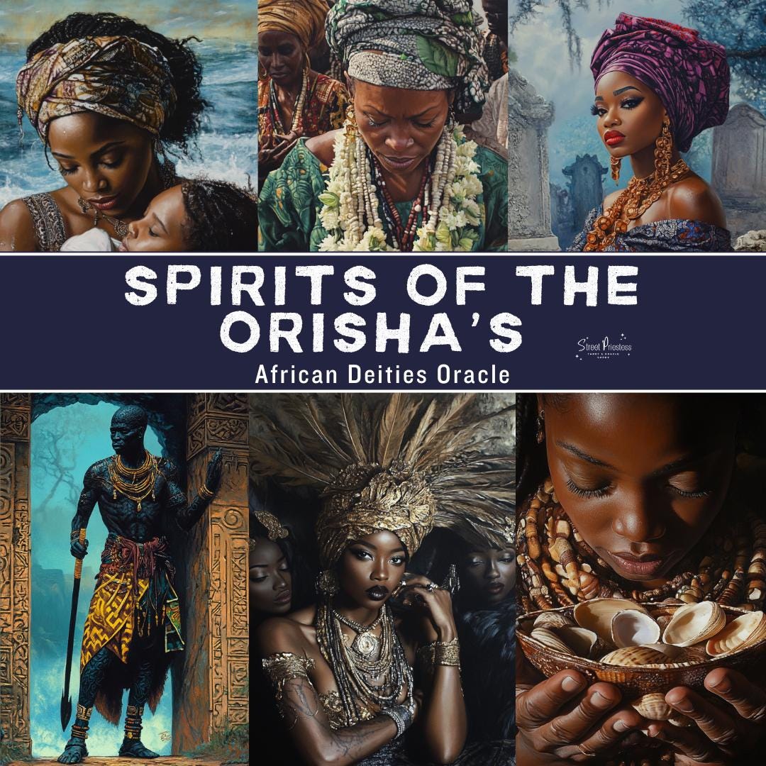Spirits of the Orishas Oracle Deck With Digital Guide | 64 Tarot-sized ...