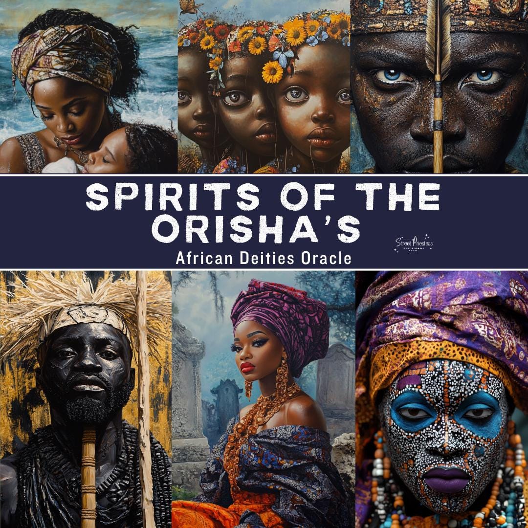 Spirits of the Orishas Oracle Deck With Digital Guide | 64 Tarot-sized ...