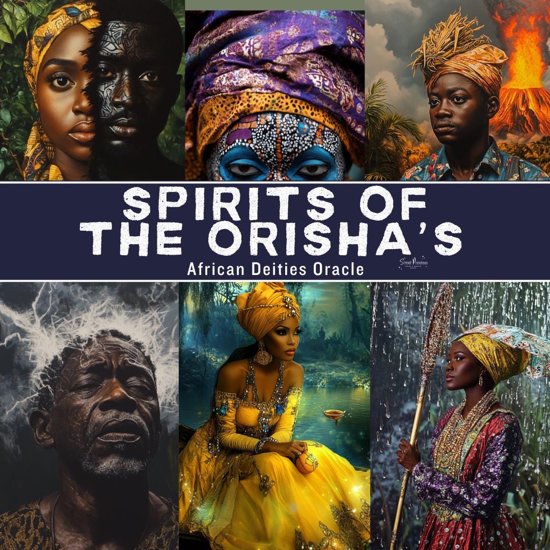 Spirits of the Orishas Oracle Deck With Digital Guide | 64 Tarot-sized ...