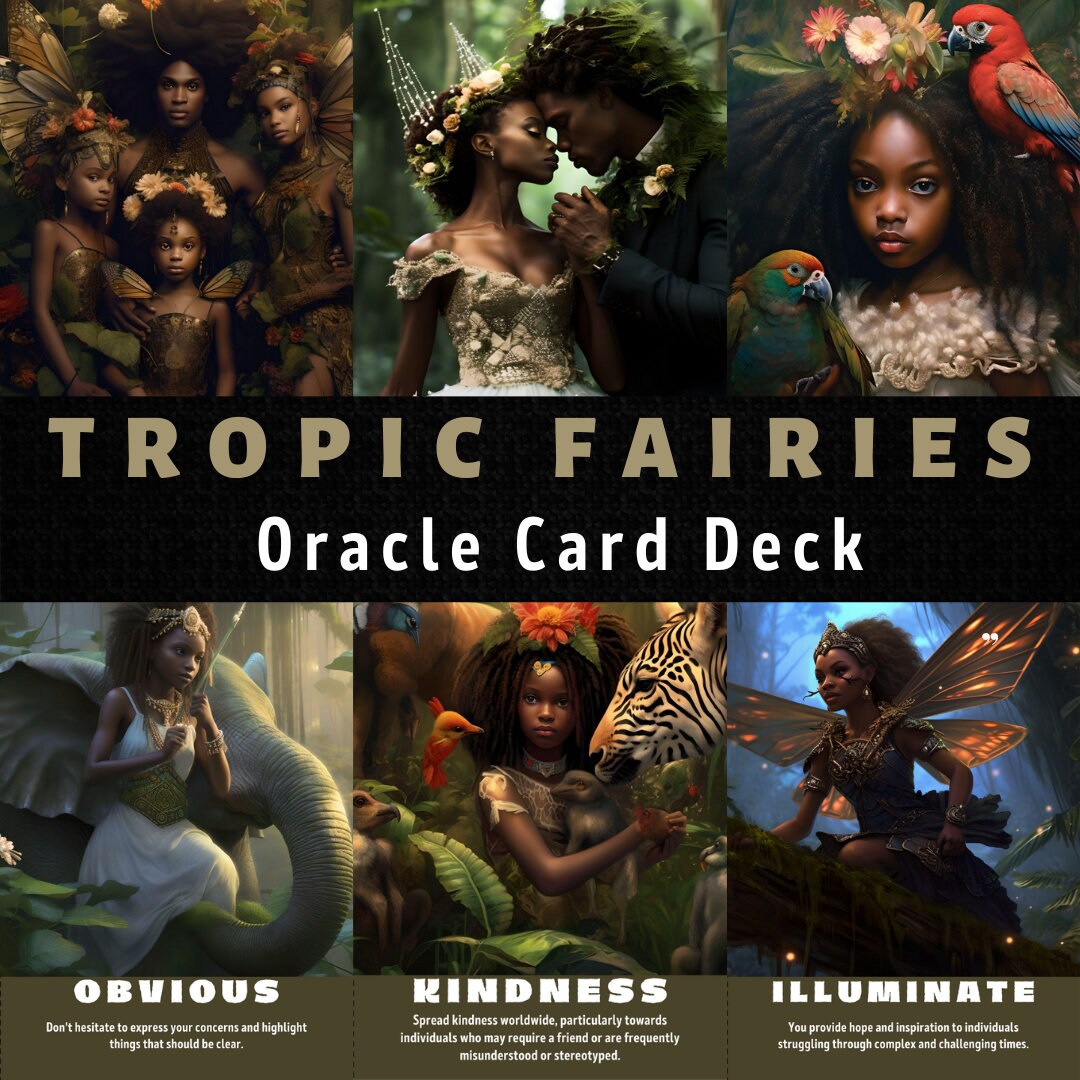 Black Fairies Oracle Card Deck: Tropical Rainforest Affirmations - Etsy