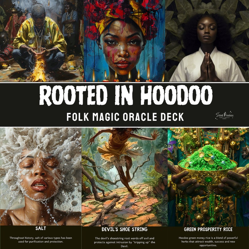 Rooted in Hoodoo Oracle Deck With Digital Guide | 70 Tarot-sized Cards ...