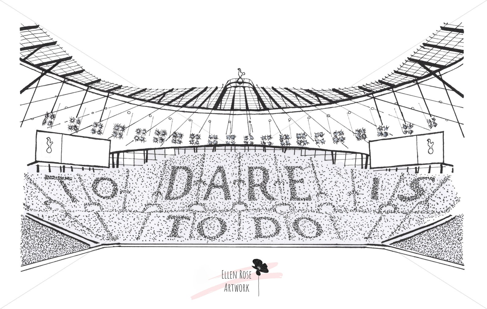 Tottenham Hotspur Stadium Line Drawing - Etsy