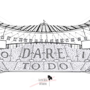 Tottenham Hotspur Stadium Line Drawing - Etsy