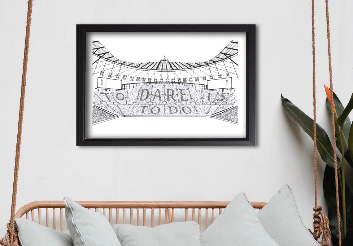 Tottenham Hotspur Stadium Line Drawing | Etsy