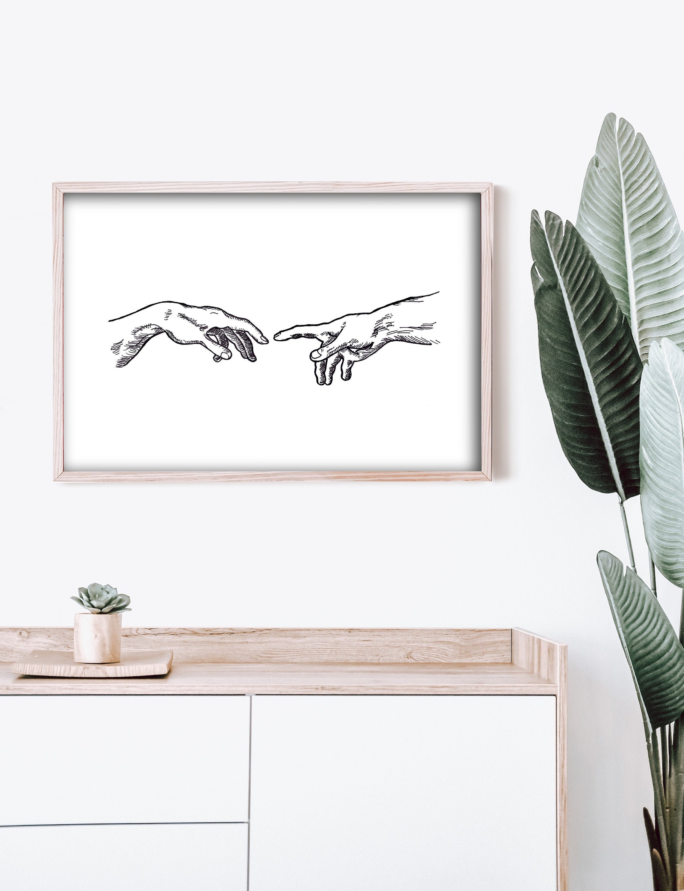 Creation of Adam Line Drawing - Etsy UK