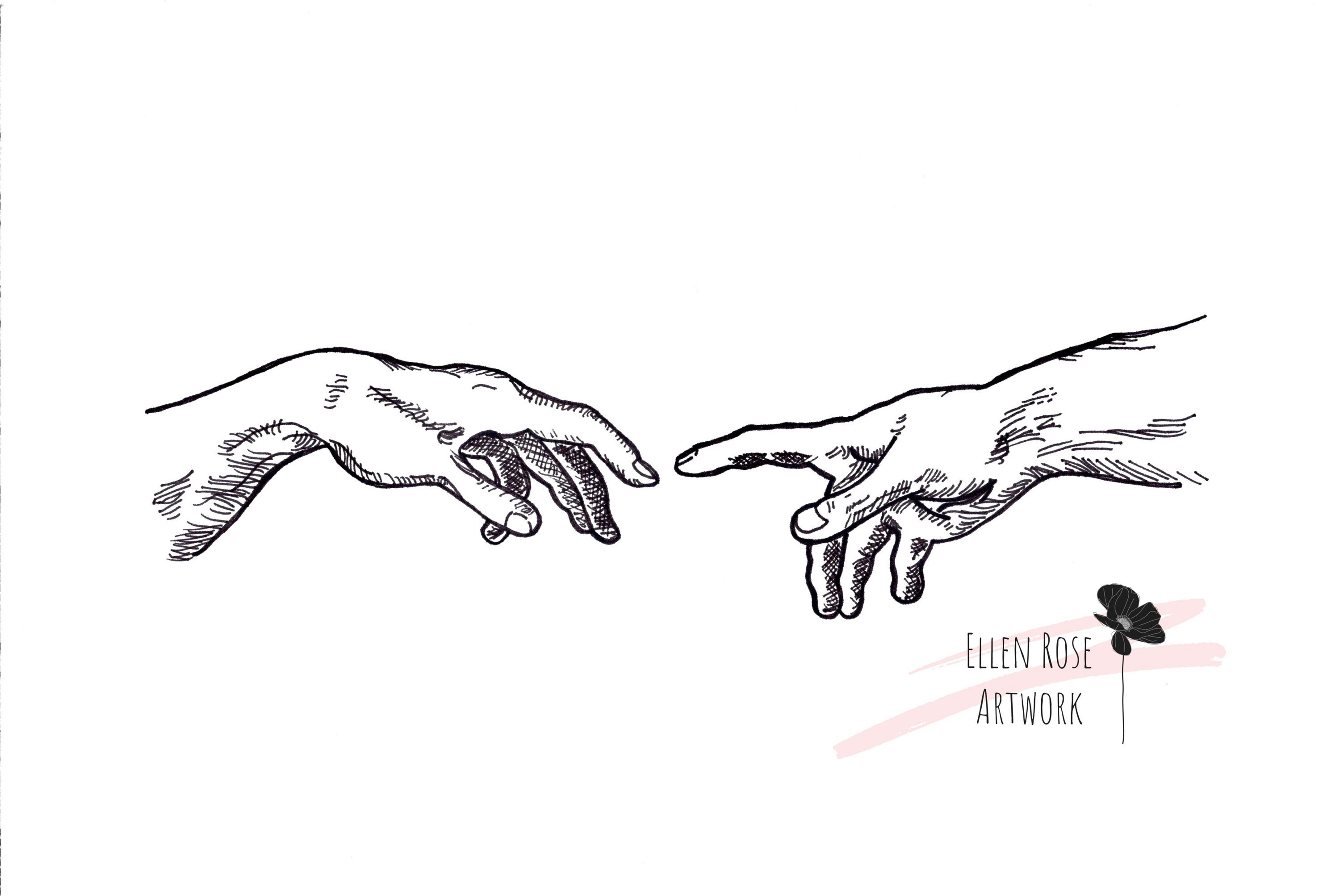 Creation of Adam Line Drawing - Etsy UK
