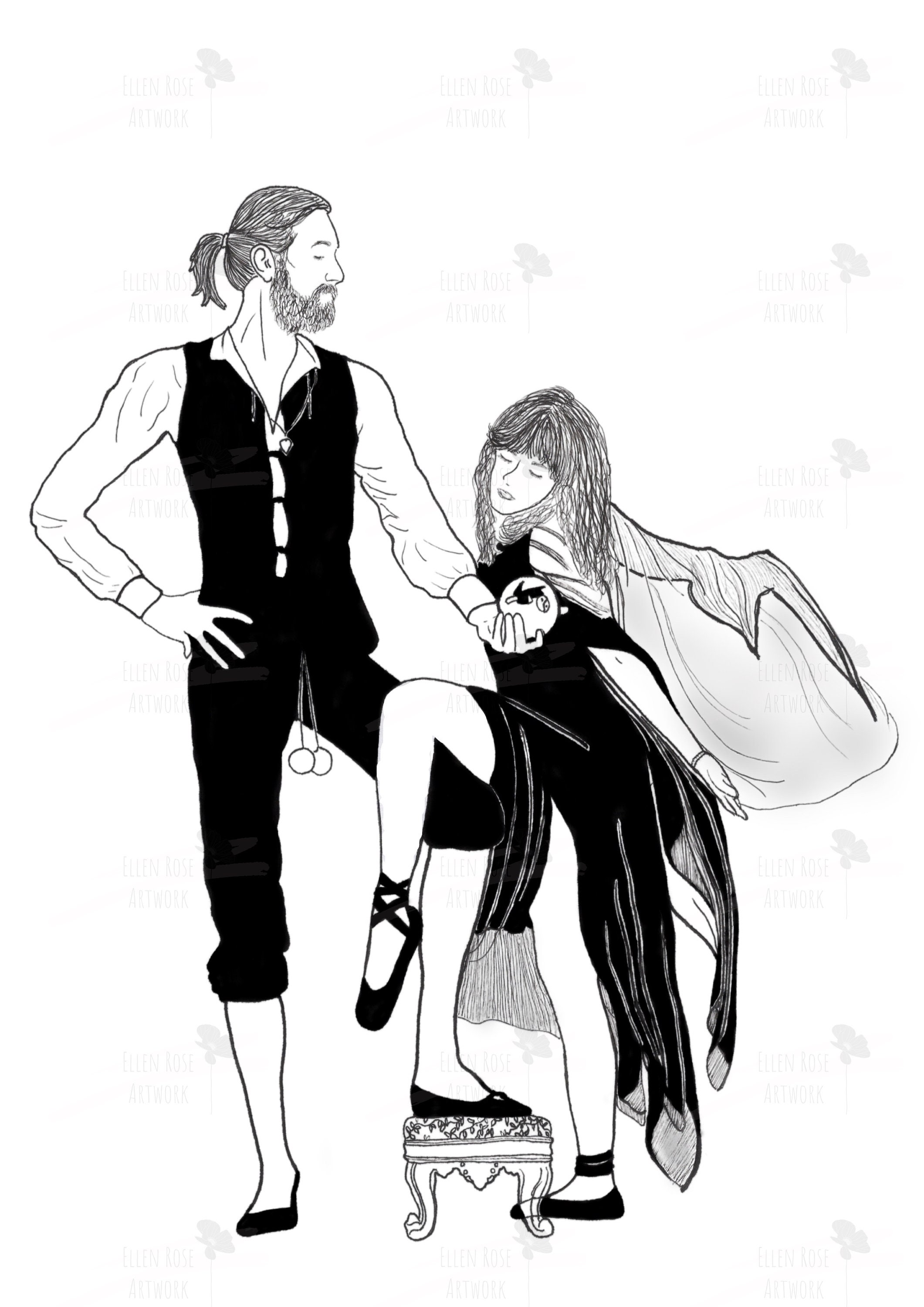 Fleetwood Mac Rumours Line Drawing - Etsy.de