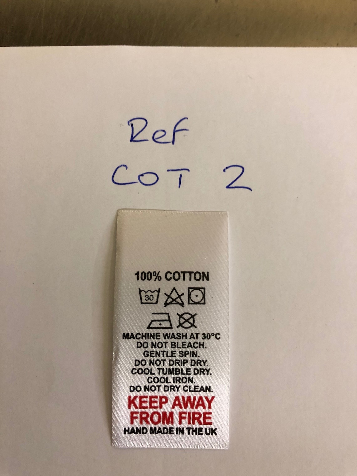 100% cotton Wash care labels clothing labels 7 variations | Etsy