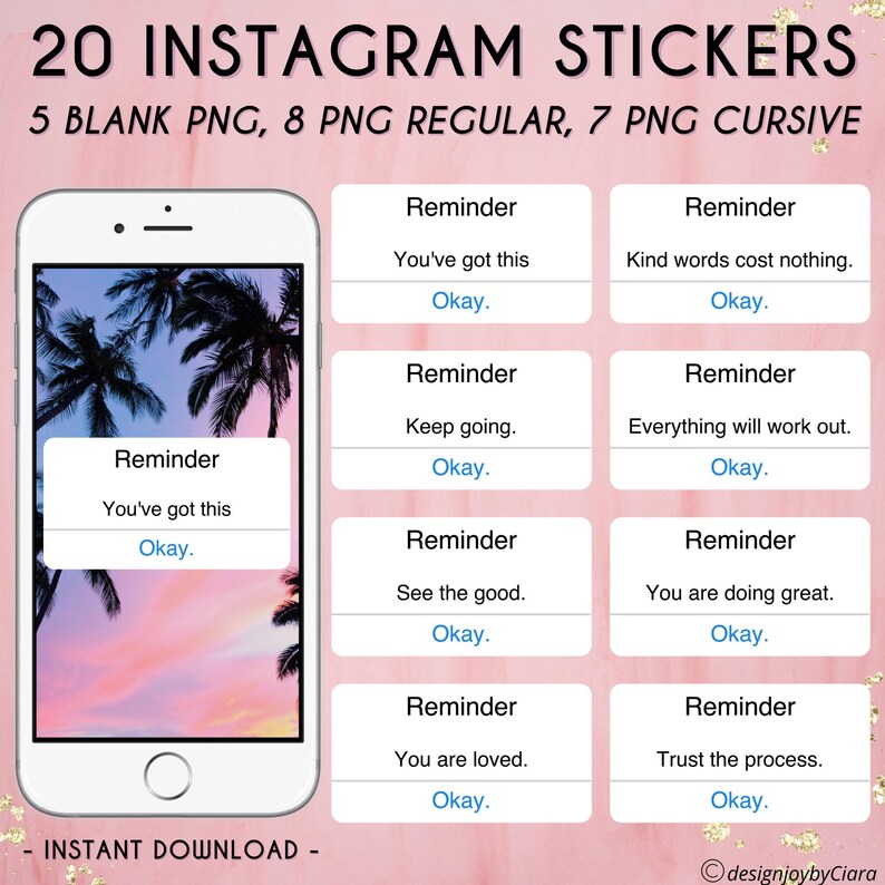 20 Instagram Story Stickers, Motivational Quotes, Instagram Stickers ...