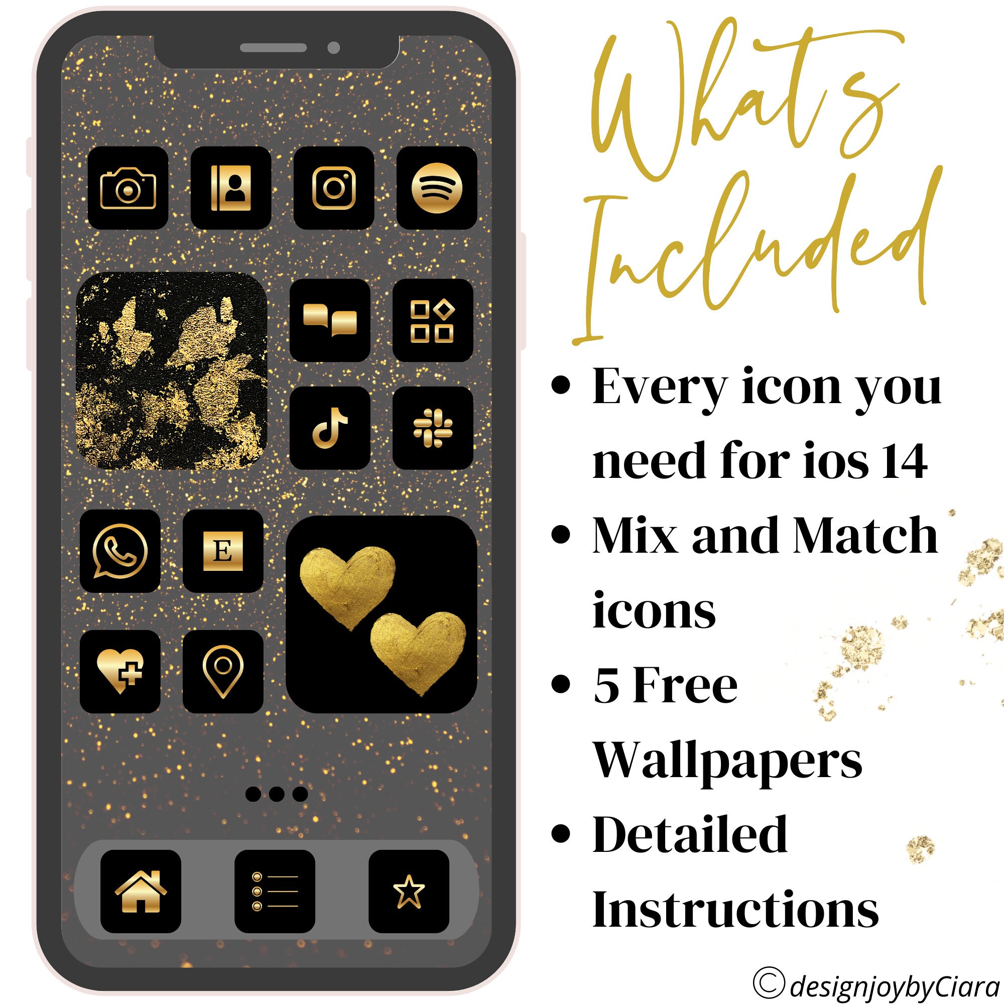 Ios 14 App Icons Pack Ios 14 App Covers iPhone Aesthetic Themes 100 ...