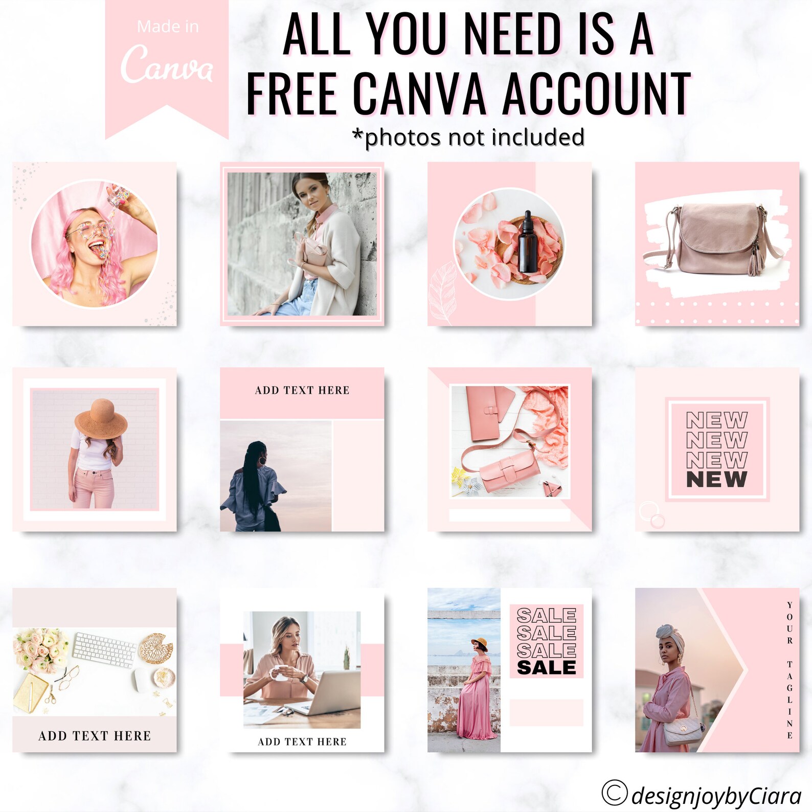 Instagram Post Templates Pink Instagram Theme Instagram | Etsy