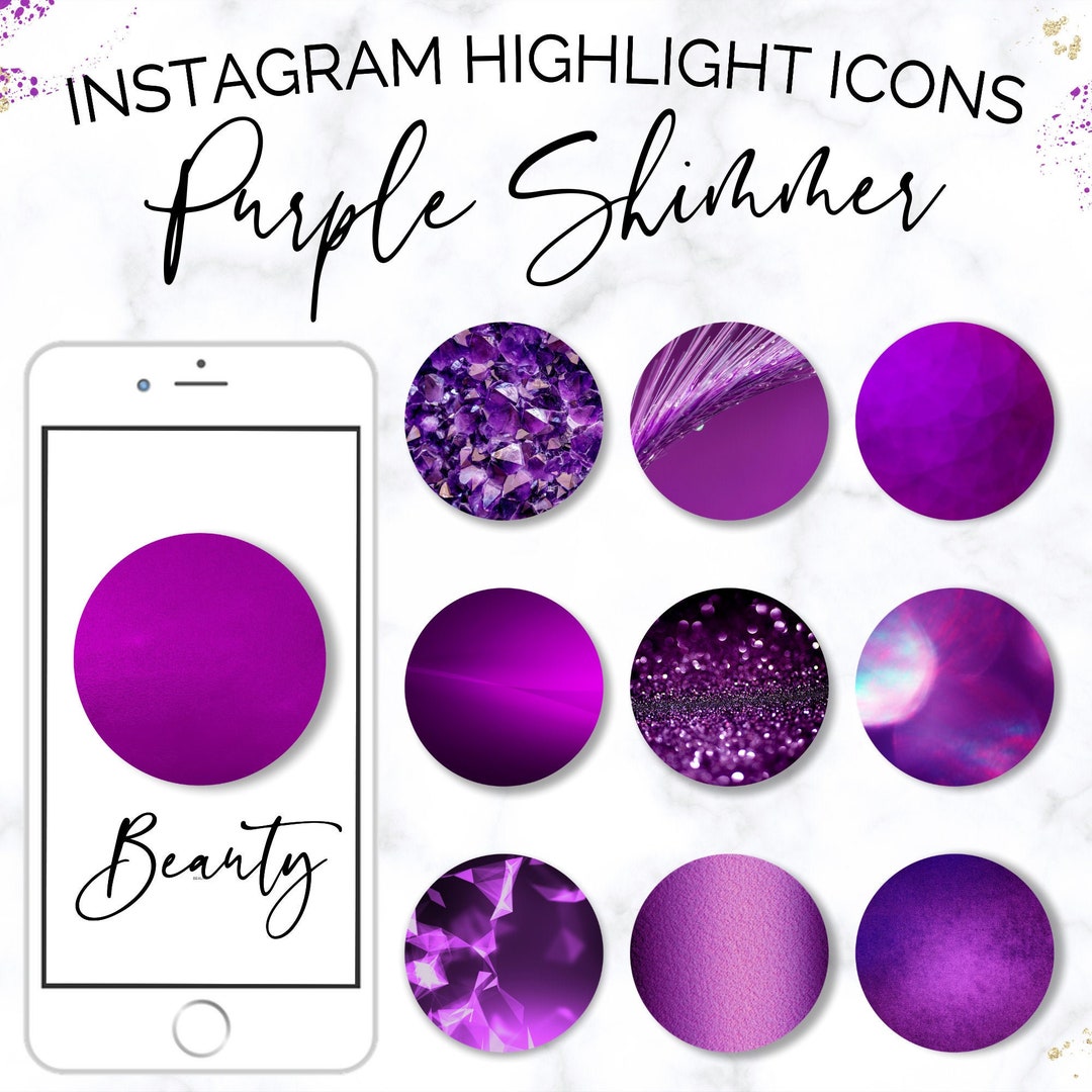 Purple Instagram Highlight Covers | Social Media Icons | Instagram ...