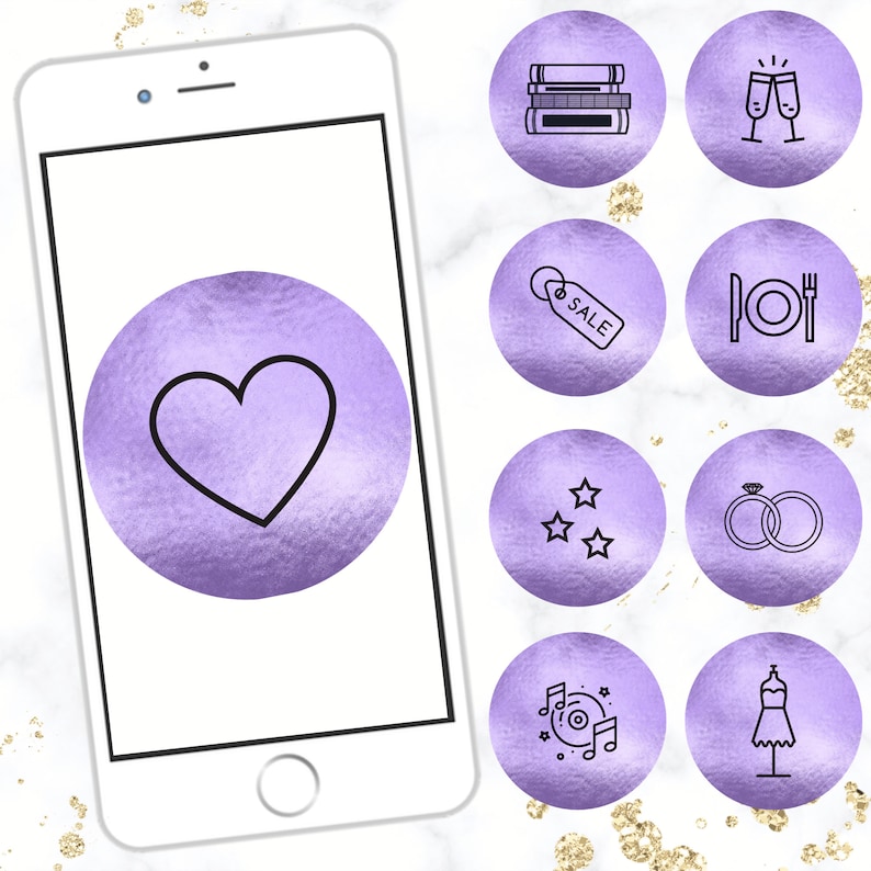 Instagram highlight icons purple - kitchenfopt