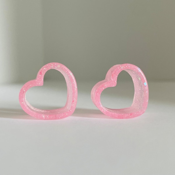 Heart Shaped Ear Tunnels - Etsy