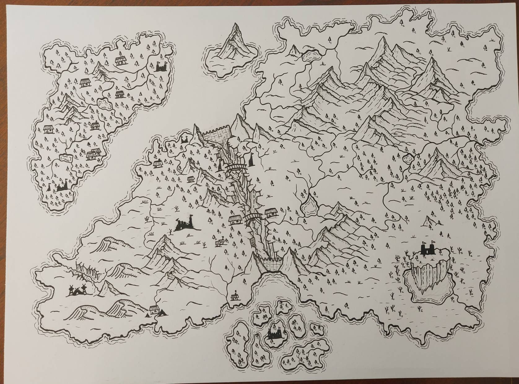 A3 Custom Hand Drawn Fantasy Map - Etsy UK