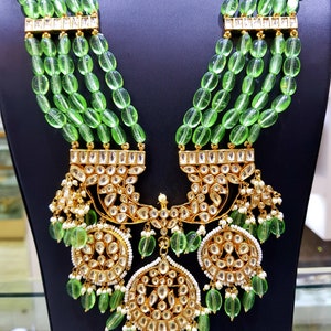 Kundan Jadau Silver Polki Rani Haar Necklace,polki,rani Haar,long ...